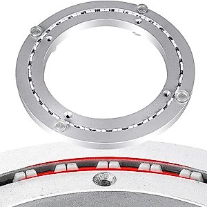 16inch Kitchen Dining Table Lazy Susan Ball Bearing Aluminum Heavy Duty Turntable Ring Round Swivel Plate Hardware Smooth & Quiet For Glass Granite Or Wood Kitchen Ding Table 20inch 24inch
