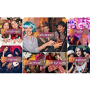 Waysear 12 Colors Hair Tinsel for Girls, 47 Inches Hair Tinsel Kit with Tool, 2400 Strands Tinsel Hair Extensions for Women, Fairy Hair Tinsel Glitter Sparkling Shiny Hair for Christmas Party