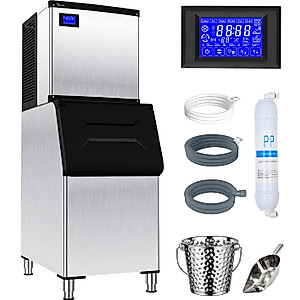 YITAHOME Commercial Ice Maker Machine 550LBS/24H with 360 LBS Storage Bin, Industrial Ice Machine with Ice Scoop & Bucket, Stainless Steel Industrial Ice Maker for Restaurant Bar Business Cafe Shop