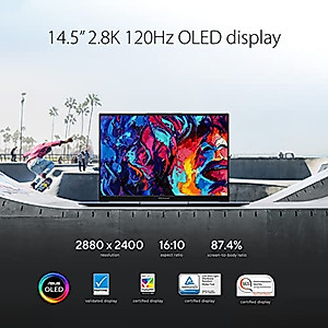 ASUS VivoBook S 14X OLED Laptop, 14.5” 2.8K 16:10 120Hz Display, Intel Evo Platform, Intel Core i5-12500H CPU, 8GB RAM, 512GB SSD, Windows 11 Home, Midnight Black, S5402ZA-DB51