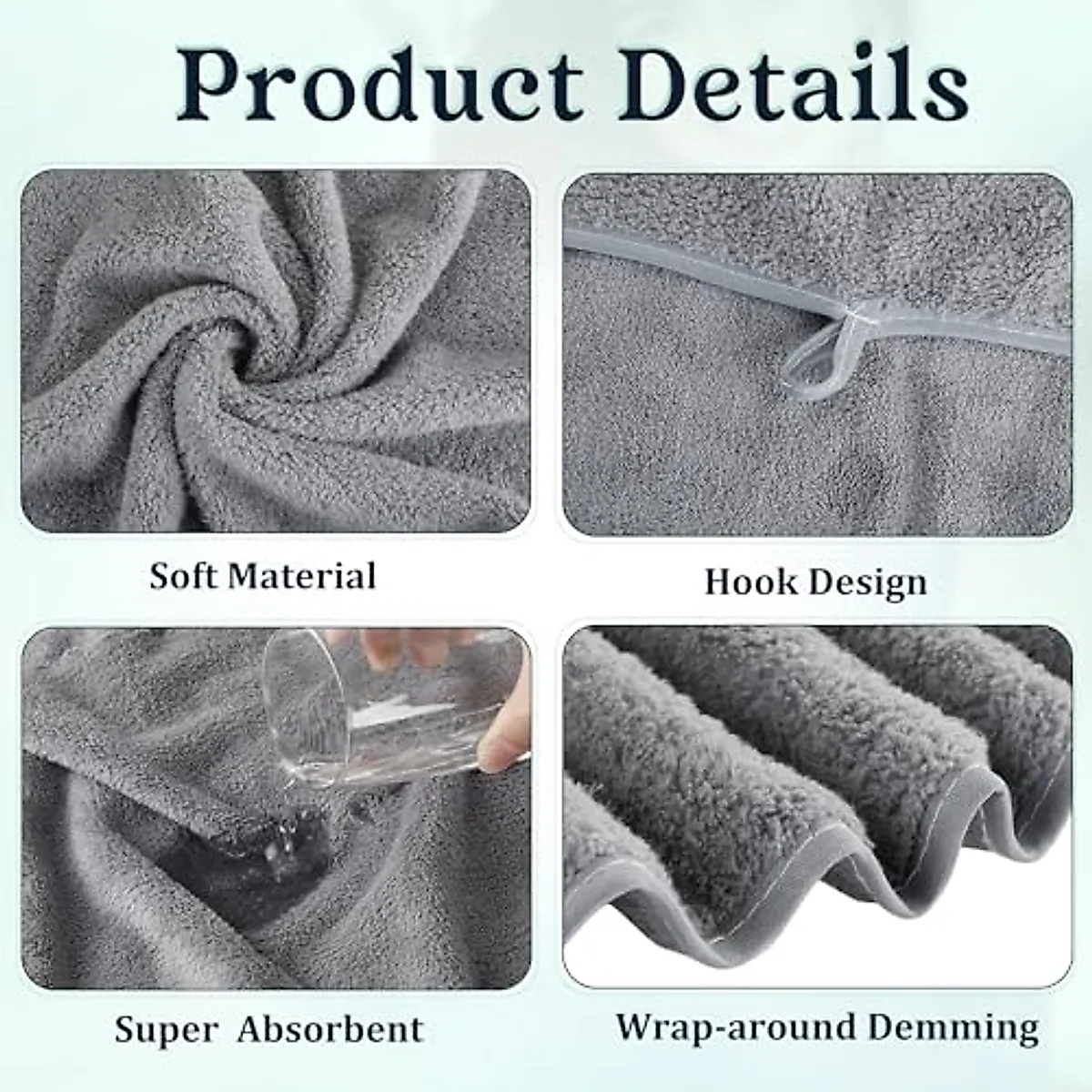 Newwiee 30 Pack Towels and Washcloths Sets Bath Hand Towels Washcloths Set for Bathroom Shower Yoga Travel, Coral Velvet Highly Absorbent Large(Gray)