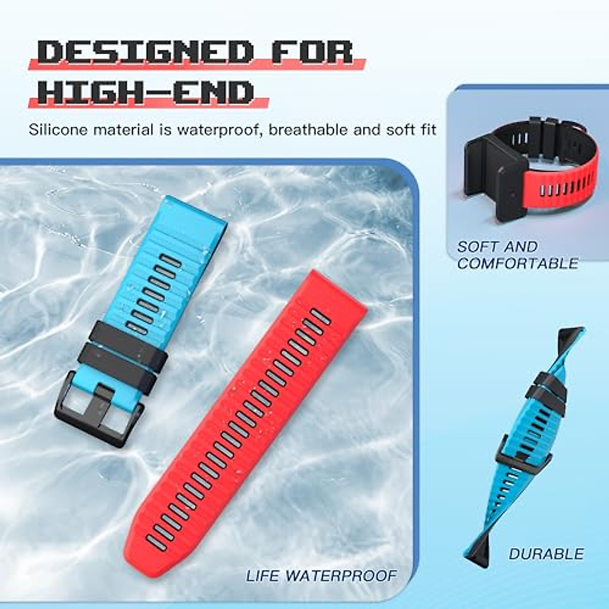 Narati Wrist Bands for Just Dance 2025 2024 2023 2022 2021 Switch, Adjustable Size Silicone Wrist Straps Compatible with Joy Cons & Switch OLED Model, 2 Pack for Adults and Children