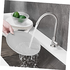 Gadpiparty Waterfalls Outdoor Kitchen Water Faucet Spaghetti Spoon Server Sink Faucets Waterfall Bath Taps Outdoor Faucets Kitchen Water Tap Outdoor Hose Faucet Single Cold Faucet Vertical