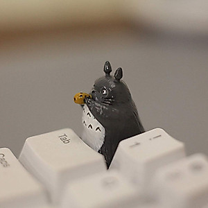 HFSECURITY Totoro Keycaps for Cherry Mx Switch Mechanical Gaming Keyboard Keycaps Replacement DIY Japanese Anime Style Totoro Keycaps