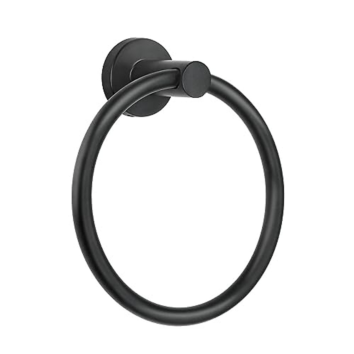 Black Towel Ring，Hand Towel Holder for Bathroom Wall Mounted，Bathroom Towel Holder,Bathroom Towel-Racks,Bathroom Hardware Simple Round Towel Hanger SUS 304 Stainless Steel (Black)