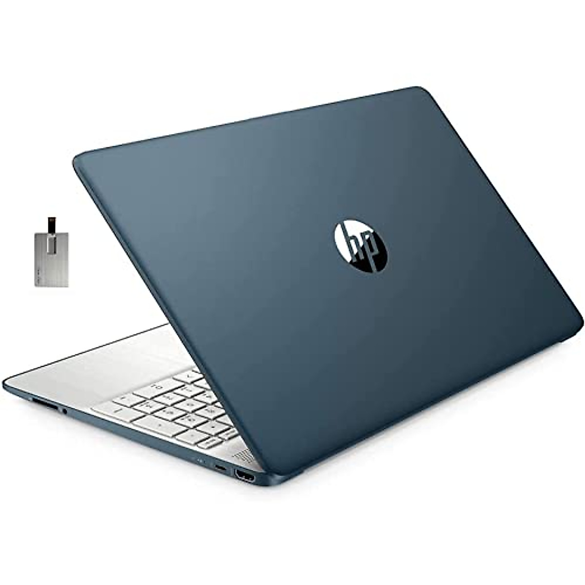 HP 2022 15.6" FHD Laptop, AMD Ryzen 5-5500U Processor(Beats Intel i7-1065G7), 12GB RAM, 512GB PCIe SSD, AMD Radeon Graphics, HD Webcam, Bluetooth, Wi-fi, Win 11, Blue, 32GB Snowbell USB Card