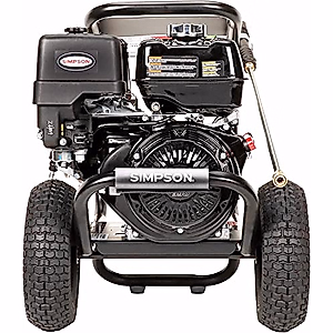 SIMPSON Cleaning PS4240 PowerShot 4200 PSI Gas Pressure Washer, 4.0 GPM, Honda GX390 Engine, Includes Spray Gun, 5 QC Nozzle Tips, 3/8-inch x 50-foot Monster Hose, (49-State)