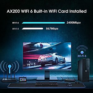 Dell OptiPlex 3050 Desktop Computers with 24" Monitor PC Bundle,Intel Core i5-7500 3.4GHz,16GB Ram New 512GB M.2 NVMe SSD, AX200 Built-in WiFi 6,Refurbished Desktop,HDMI,Windows 10 Pro (Renewed)