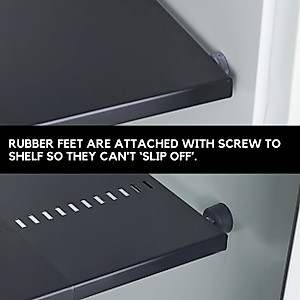 Adjustable Locker Organizer | METAL Locker Shelf | Heavy Duty Steel Locker Organizer for School & Gym | Shelf for Locker, Locker Divider | Locker Organizer Shelf Black 11-18'' (PATENT PENDING)