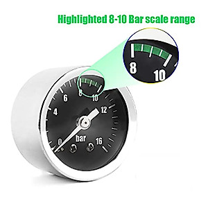 AlloverPower E61 Group Head Pressure Pump Gauge for Espresso Coffee Machine Brew