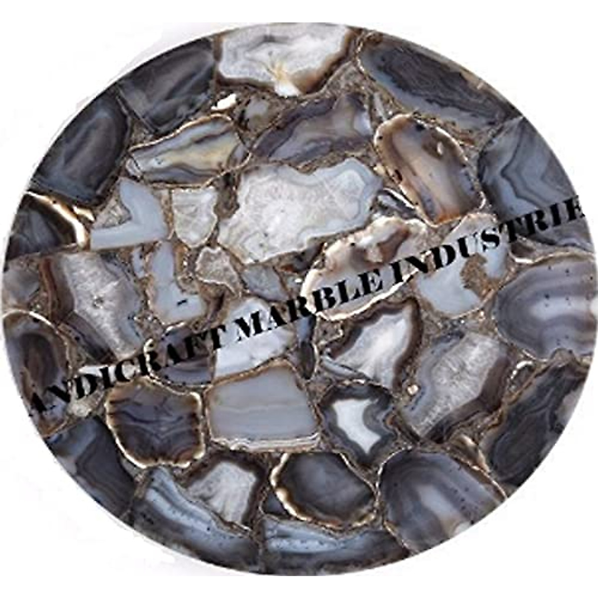 Natural Brown Agate Stone Side & Corner Table Top, Brown Agate Stone Coffee & Centre Table Top, Brown Agate Stone Round Dining Table Top Counter Top, Piece Of Conversation, Family HeirLoom