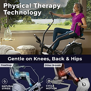 Teeter FreeStep LT3 - Recumbent Cross Trainer and Elliptical (LT3 + Mat + Gel Seat Bundle)