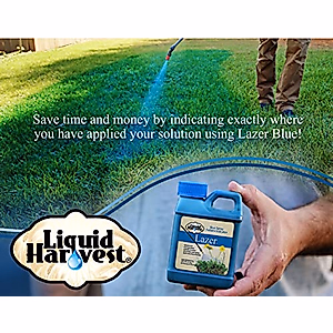 Liquid Harvest Lazer Blue Concentrated Spray Pattern Indicator 8 Ounces Perfect Weed Spray Dye, Herbicide Dye, Fertilizer Marking Dye, Turf Mark and Blue Herbicide Marker