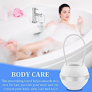 Tookie Bath Ball Filte-r, 8 Stages Bathtub Water Filte-r Bath Filte-r for Tub Faucet with Replacement Filte-r Cartridge, Improves Hair Texture(White)