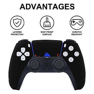 Puerto Rico Flag Frog 3pcs Whole Body Decal Cover Sticker for PS5 Digital Edition for PS5 Console and Controller