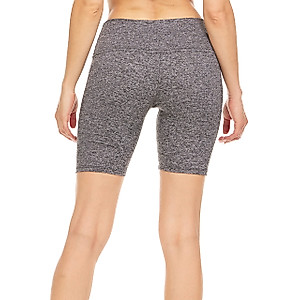 Sweet Hearts 3 Pack Biker Shorts for Women- 5" High Waist Yoga Short Basic Everyday Casual Buttery Soft Made in USA (XX-Large, Black/Navy/Spacedye)