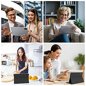 YOBANSE Android Tablet 10 inch, Android 12 Tablet, 8GB RAM 128GB ROM,1TB Expand, 5G WiFi, 4G/LTE, Bluetooth, 8000mAh Battery, GMS Certified, 2 in 1 Tablet with Keyboard, Mouse, Case, Stylus(Black)