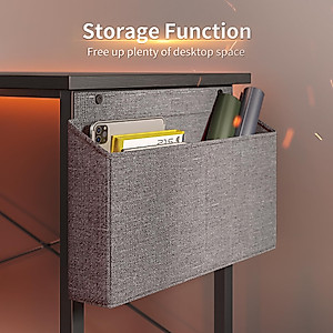 CubiCubi L Shaped Gaming Desk, 66.9 inch Computer Corner Desk with Monitor Shelf for Home Office Study Writing Workstation, Black