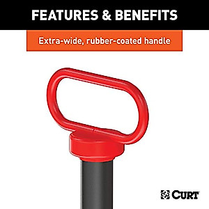 CURT 45803 1 x 5-1/2-Inch Clevis Pin Hitch with Rubber-Coated Handle and Clip