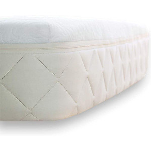 Happsy Organic Hybrid Mattress - Natural Latex Mattress - Medium Firm Mattress with Encased Coil Layers for Universal Comfort and Pressure Relieving - Bed-in-a-Box Latex Mattress - Twin XL