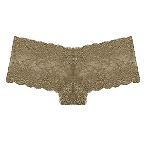 RUNYA Womens Lace Boyshort Panties Underwear Briefs, Pack of 6 (6 colors, Medium)