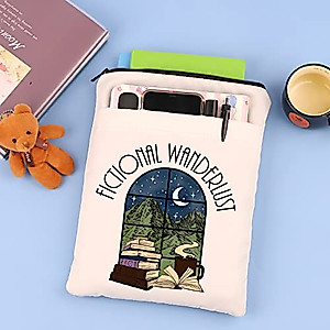 CHOORO Fictional Wanderlust Book Protector Book Lover Gift Bookish Book Sleeve Librarian Gift (Fictional- Wanderlust)