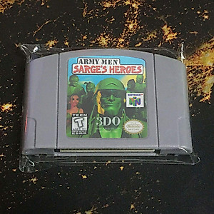 CuteCooperCom High Quality N64 Video Game Cartridge Card US Version with NTSC Mode for Ninténdo N64 Àrmy Men Sárge's Heróes