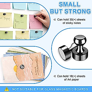 12Pcs Black Fridge Magnet Refrigerator Magnets, Whiteboard Magnets, Fridge Magnets Adults, Magnets Fridge, Small Strong Magnets for Whiteboard, Locker, Map, Kitchen, Office, School