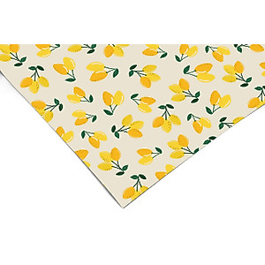 Faded Summer Lemons Contact Paper | Shelf Liner | Drawer Liner | Peel and Stick Paper 535 12in x 72in (6ft)