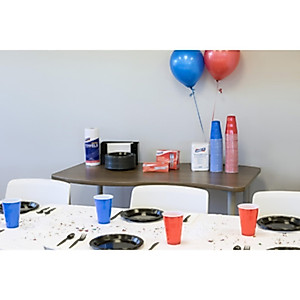 Genuine Joe Round Plastic Black Plates, 9" (Pack of 125)