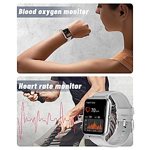 GRV Smart Watch for iOS and Android Phones (Answer/Make Calls), Watches for Men Women IP68 Waterproof Smartwatch Fitness Tracker Watch with Heart Rate/Sleep Monitor Steps Calories Counter (Gray)