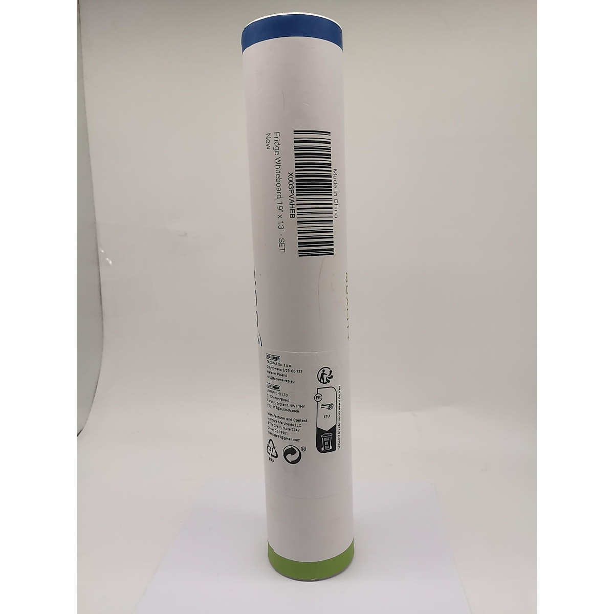 Magnetic Dry Erase Whiteboard Sheet for Fridge 19x13 in - with Stain Resistant Technology - Includes 3 Fine Tip Markers & Big Eraser with Magnets - Refrigerator White Board Planner & Organizer