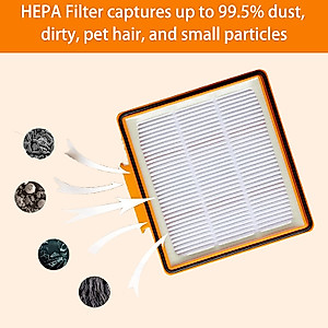 HEPA Filter for Shark AI AV2501S, AV2501AE, RV2502AE, RV2520AOUS, AV2510AOUS Robotic Vacuum Cleaner Replacement Parts - 2 Pack Filter + Cleaning Brush