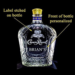 Crown Royal Whisky Personalized Engraved EMPTY Bottle/Decanter