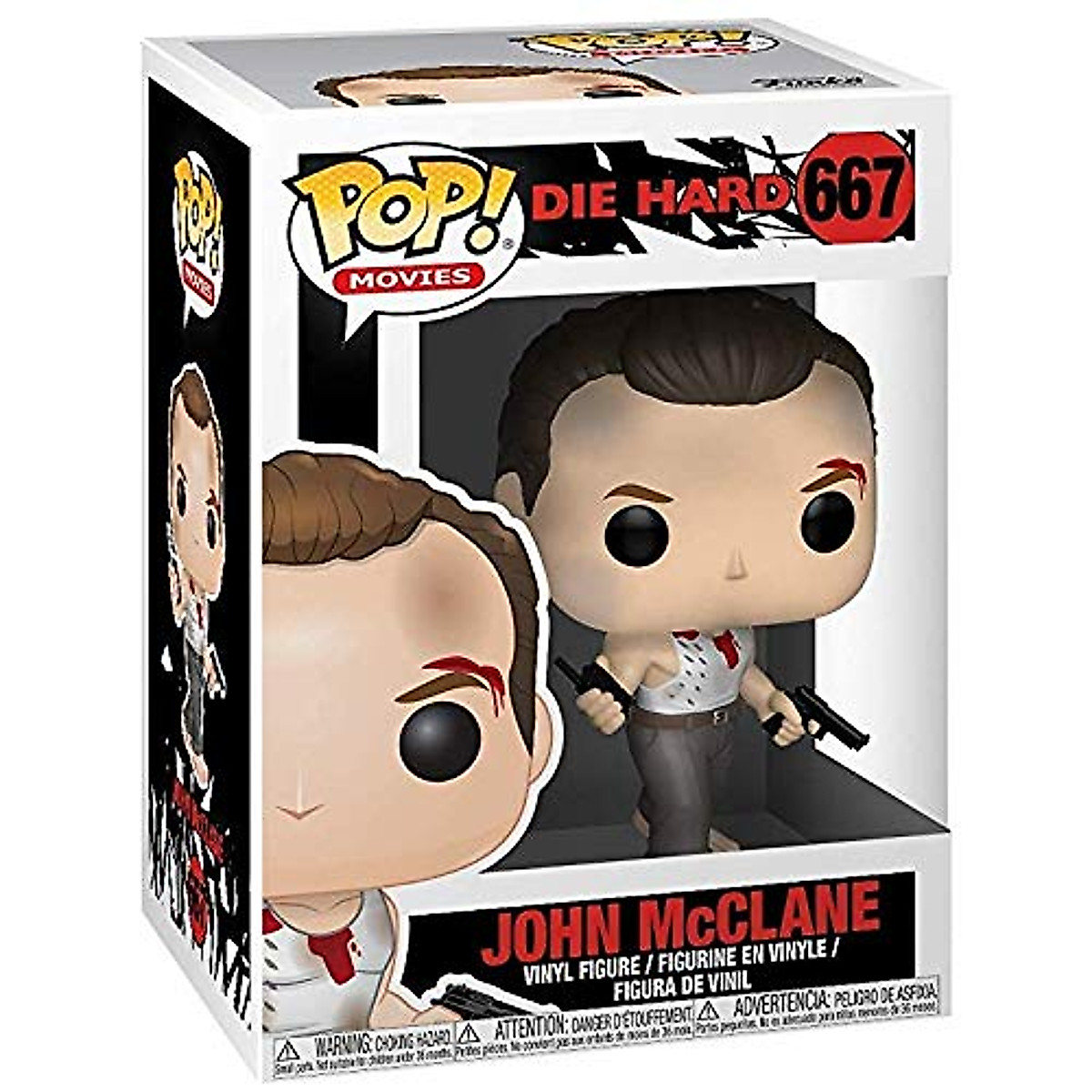 POP Die Hard - John McClane Funko Pop! Vinyl Figure (Bundled with Compatible Pop Box Protector Case), Multicolor, 3.75 inches