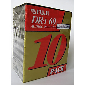 Fuji DR-I Audio Cassettes Extra Slim Case 10 Pack