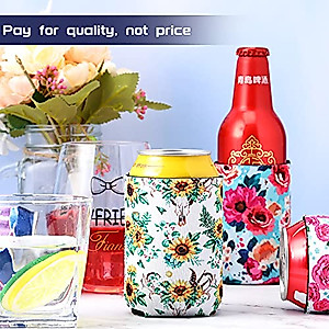 18 Pieces Can Sleeves Neoprene Can Coolers Reusable Can Covers Drink Cooler Sleeves for 12 oz Cans (Fresh Style)