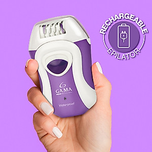 Epilady Skinlady Gama Waterproof Epilator for Women | Cordless Electric Hair Removal Device | Flawless Hair Remover for Women | Bikini Trimmer for Women Pubic Hair | Rechargeable 2-Speed, LED Light