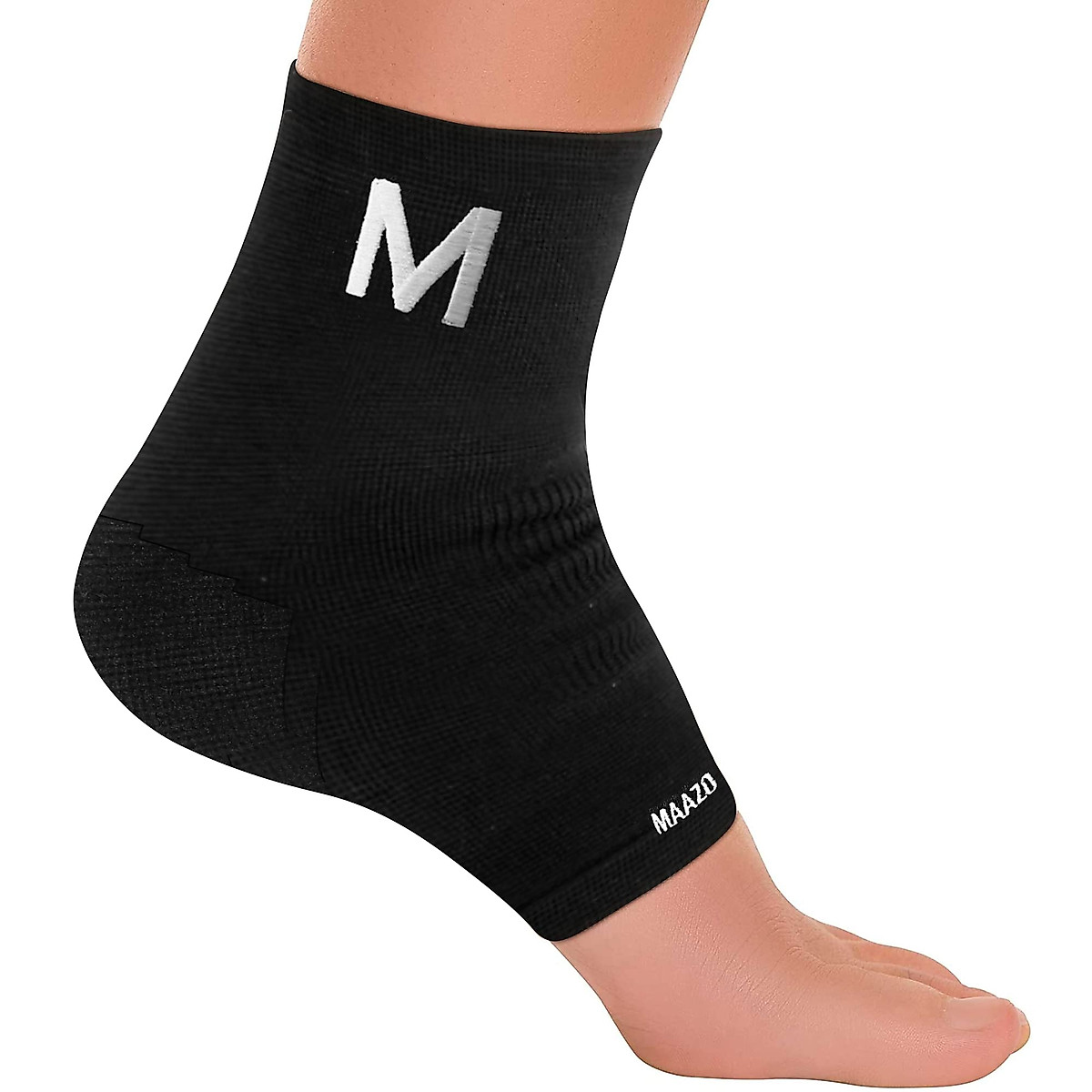 MAAZO Ankle Brace for Plantar Fasciitis Relief, Adjustable Compression Ankle Wrap & Ankle Brace for Women & Men Ankle Support Strap for Achilles,Tendon,Sprain,Injury Recovery (M,Pair)