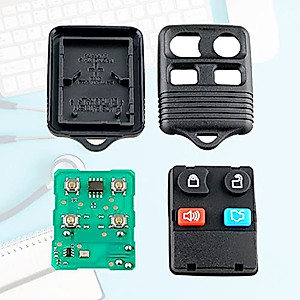 2X Replacement 4 Button Keyless Entry Remote Key Fob fits for Ford Explorer Mustang Focus Expedition Escape 1998-2013 FCC ID: P/N CWTWB1U345, CWTWB1U212, CWTWB1U331, GQ43VT11T