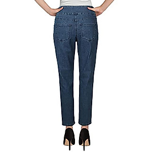 Ruby Rd. Women's Petite Pull-on Extra Stretch Denim Jean, Dark Indigo, 12P