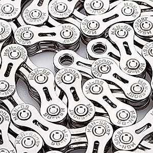 Hycline Bike Chain 6/7/8 Speed,Half Hollow Lightweight Bicycle Chains for Road Bike/MTB/BMX,1/2 x 3/32 Inch 116 Links-Silver