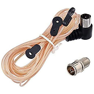 Superbat FM Antenna Dipole Antenna Indoor 75 Ohm with F Type Male Connector for Yamaha JVC Sony Bose Natural Sound Stereo Receiver