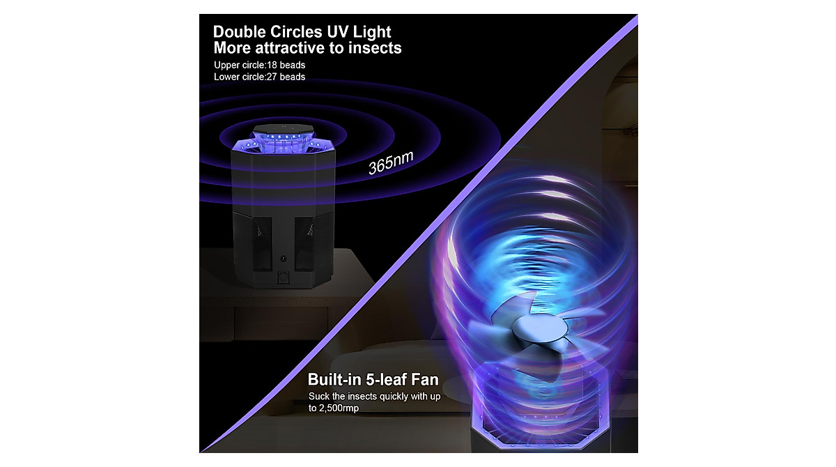 Effective Indoor Bug Zapper with Dual Blue Light