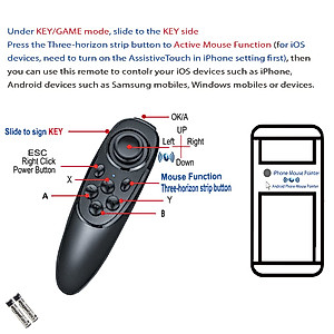 Universal Remote for Scroll TikTok Videos Play icade xinput Game, Control Music Video Playing, flip eBook Anki Page, be a Mouse Pointer & Selfie Shutter for All iOS Android & Windows Devices (WB)