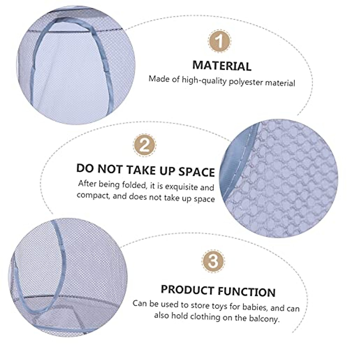 Alipis 1pc 4 Foldable Hanging Basket Storage Baskets for Dish Drying Rack Foldable Bathroom Hanging Basket Laundry Mesh Dryer Underwear Grey Polyester Savings Bag Travel