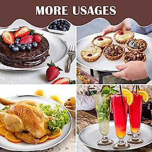 P&P CHEF 12 Inch Pizza Pan Set, 3 Pcs Stainless Steel Round Baking Pizza Pans Pizza Tray for Pizza, Pie, Cake, Cookie, Non-toxic & Healthy, Heavy Duty & Durable, Oven & Dishwasher Safe