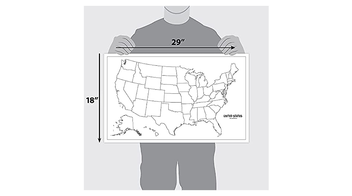 Palace Learning USA Map Posters - 2 Pack for Kids