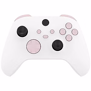 eXtremeRate Replacement Buttons for Xbox Series X & S Controller, Cherry Blossoms Pink Custom Repair Kit Bumpers Trigers Dpad ABXY Start Back Sync Share Keys Parts for Xbox Core Wireless Controller