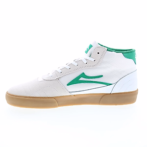 Lakai Cambridge Mid, Skate Shoes, White/Grass Suede, 12